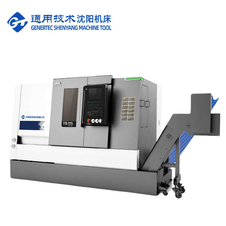 SMTCL 多目的 CNC lathes T5.2-500Q ファヌックシステム 金属加工 3 軸斜床 CNC lathes